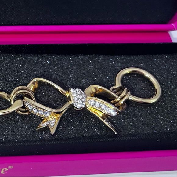 Juicy Couture | Jewelry | Juicycouture Y2k Gold Bow Chain Link Bracelet ...